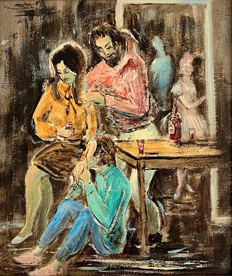 Brian St Alban Smith "The Love-In" Oil, 1969 – The Antique Co